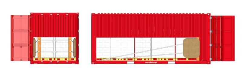 Cordstrap AnchorLash for Soft Packaged Cargo in 20tt Containers