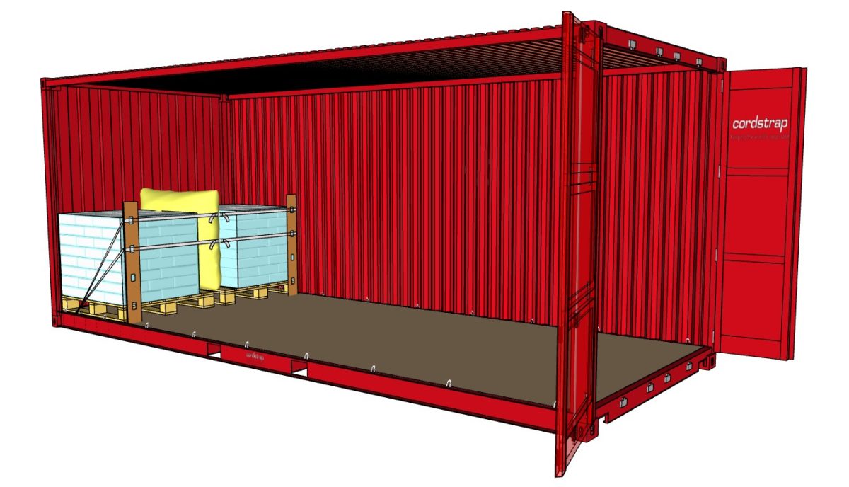 Securing 2 Pallets in a Reefer Container | Reefer Lashing Points